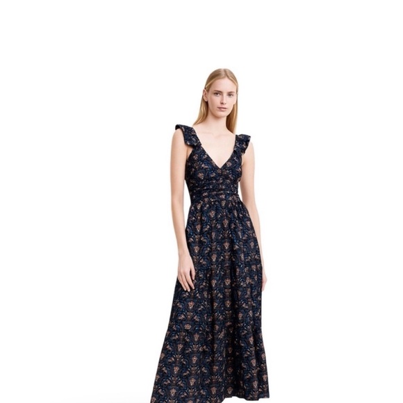 Caroline Constas | Dresses | Caroline Constas Floral Vneck Maxi Dress ...